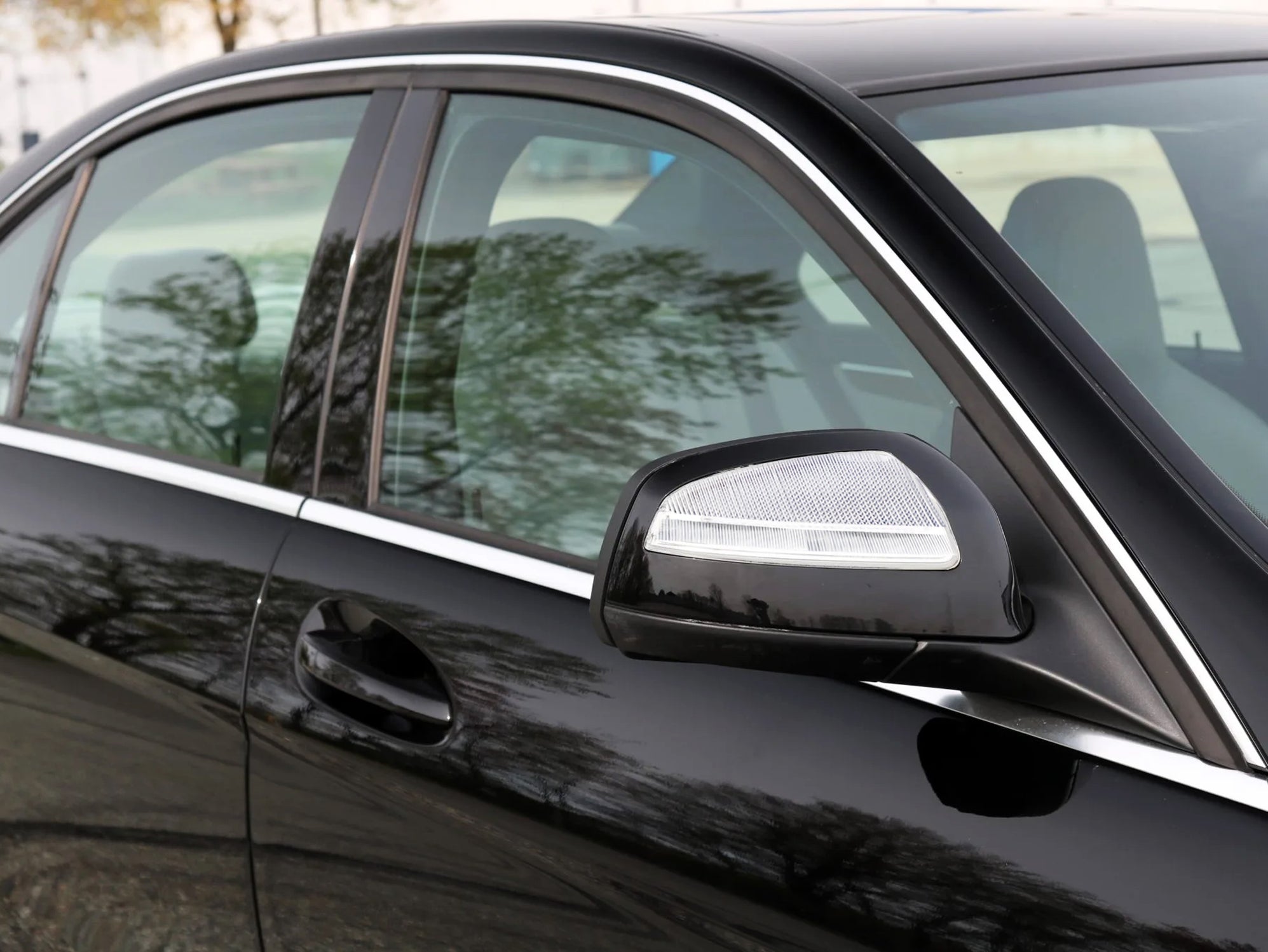 Clear Lens Full LED Sequential Blink Side Mirror Light For Mercedes W2 ...