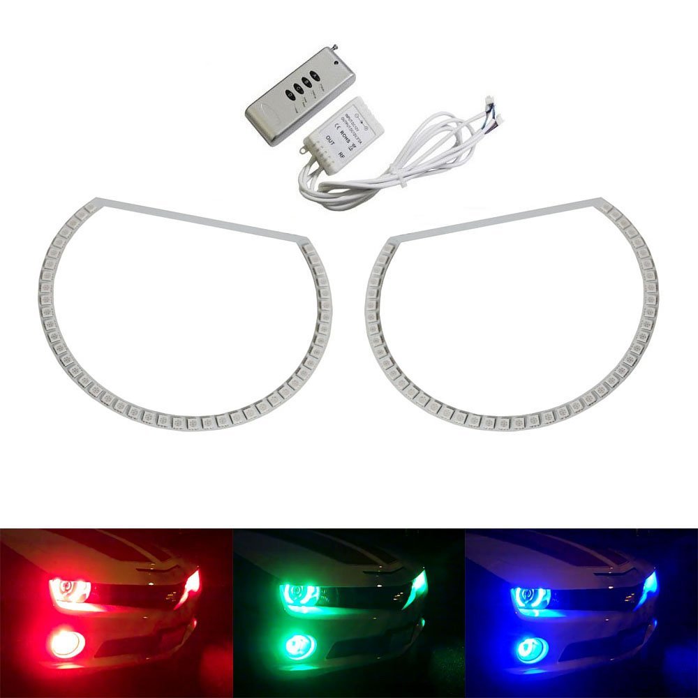 LED Angel Eye Halo Rings For 2010-13 Chevy Camaro Headlight Retrofit ...