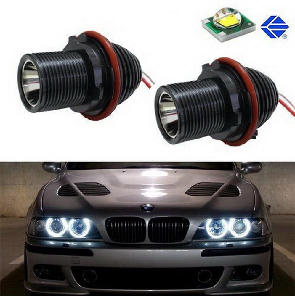 7000K White 15W CREE LED Angel Eyes Ring Marker Bulbs For BMW E39 E60 ...