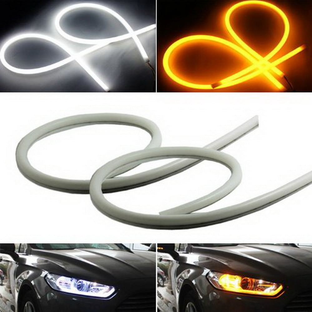 Even Illuminating White/Amber Switchback LED Strip Lights For Headligh ...