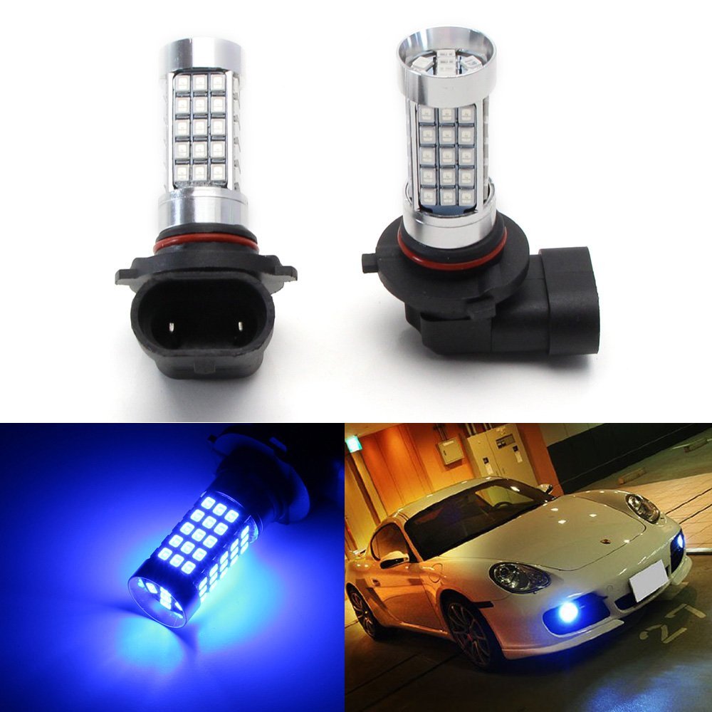 20000K Deep Blue 9145 9140 H10 9005 68-SMD LED Fog Light Lamp Bulbs x ...