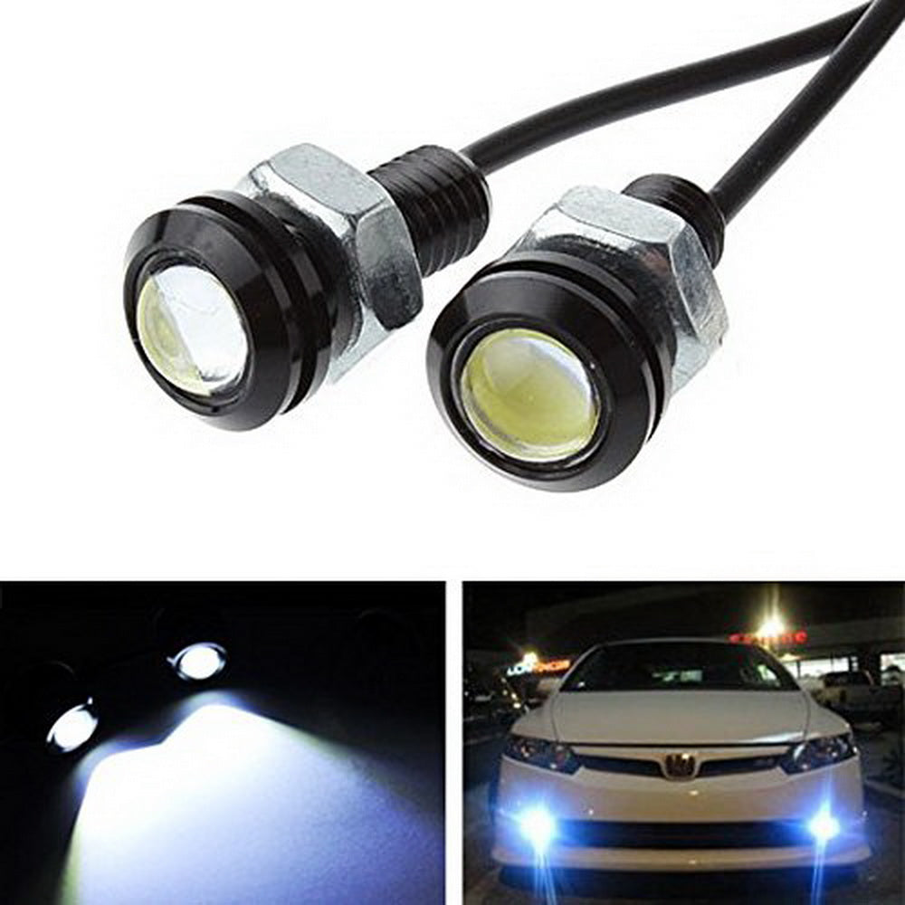 White Bolt-On LED Eagle Eyes For Parking Light, Fog Lights — iJDMTOY.com