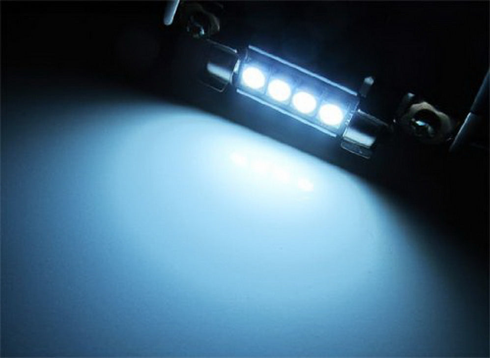 1 White 4-SMD Error Free 578 211-2 6411 LED Bulb Map Dome Trunk Area C ...