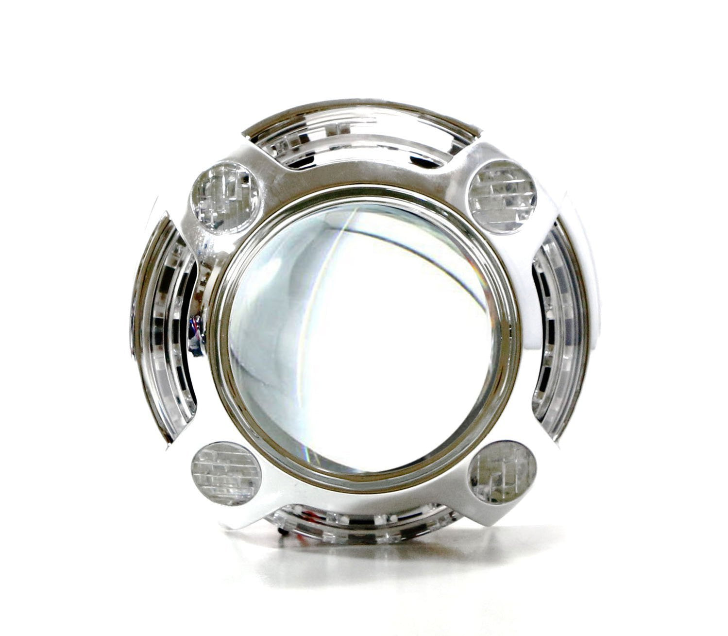3.0" H1 Bi-Xenon Projector Lens w/ Porsche Style 4-LED DRL Shroud For ...