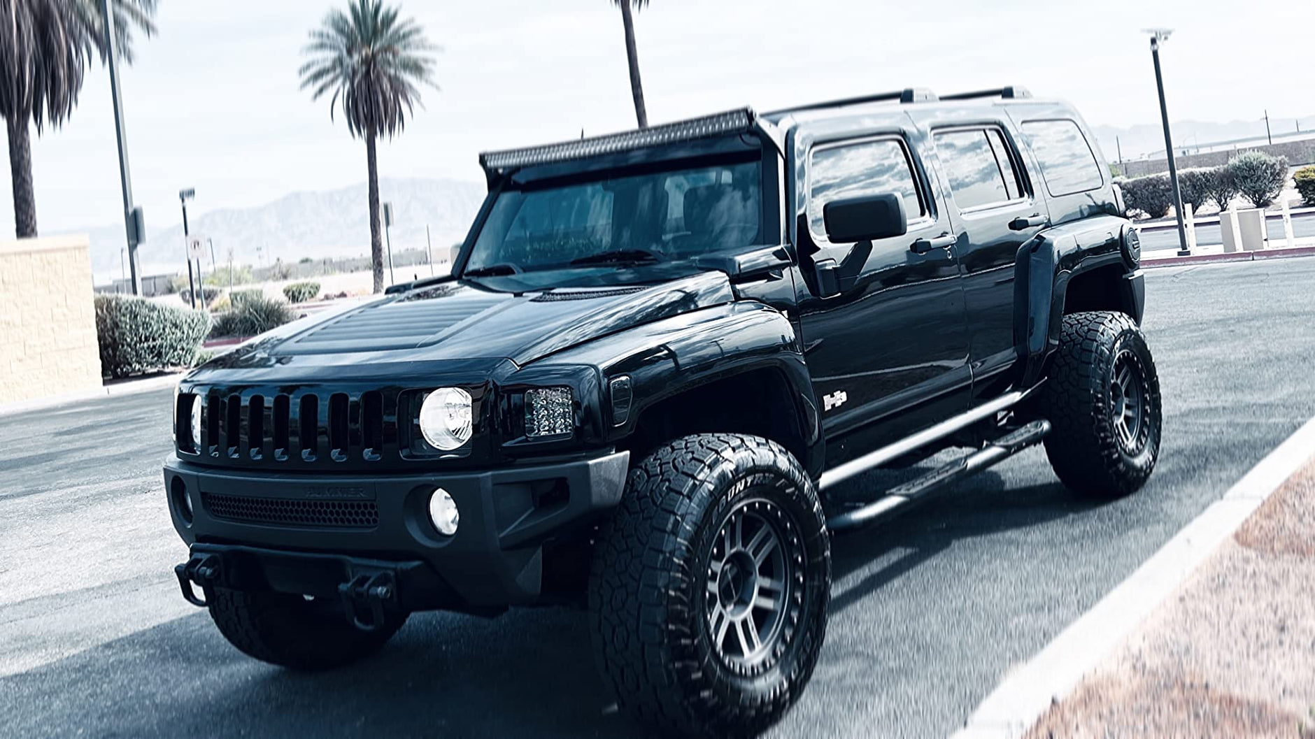 Smoke Lens Amber Triple-Row Full LED Strip Fender Side Markers For Hum ...