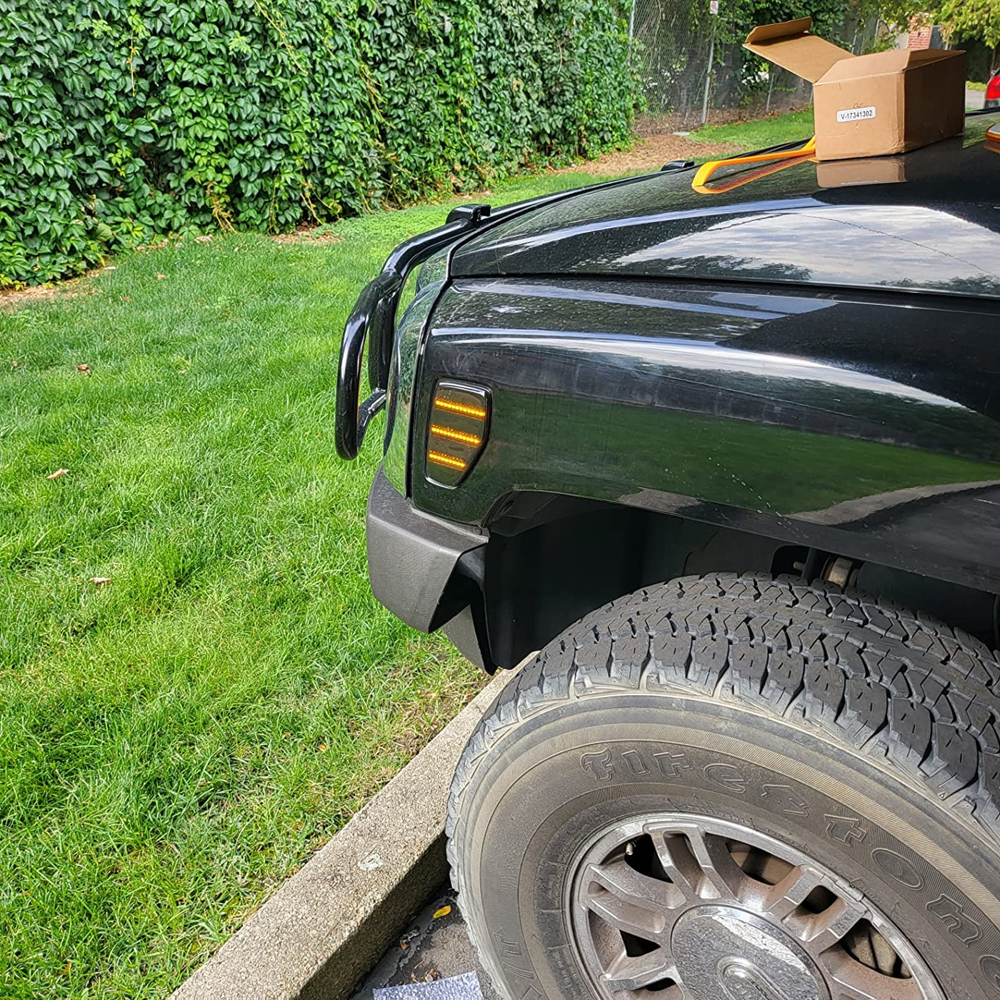 Smoke Lens Amber Triple-Row Full LED Strip Fender Side Markers For Hum ...