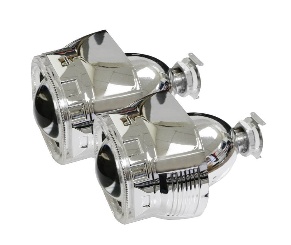 Mini 2.5" H1 Bi-Xenon HID Projectors w/ Square Shroud For Headlight Re ...