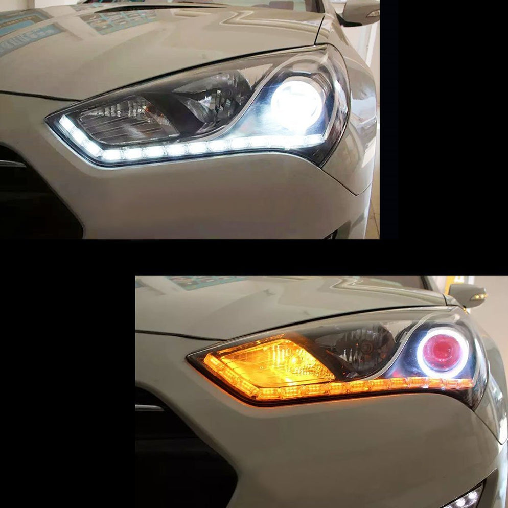 Headlight Retrofit Switchback LED Strip Lights w/ Sequential Turn Sign ...