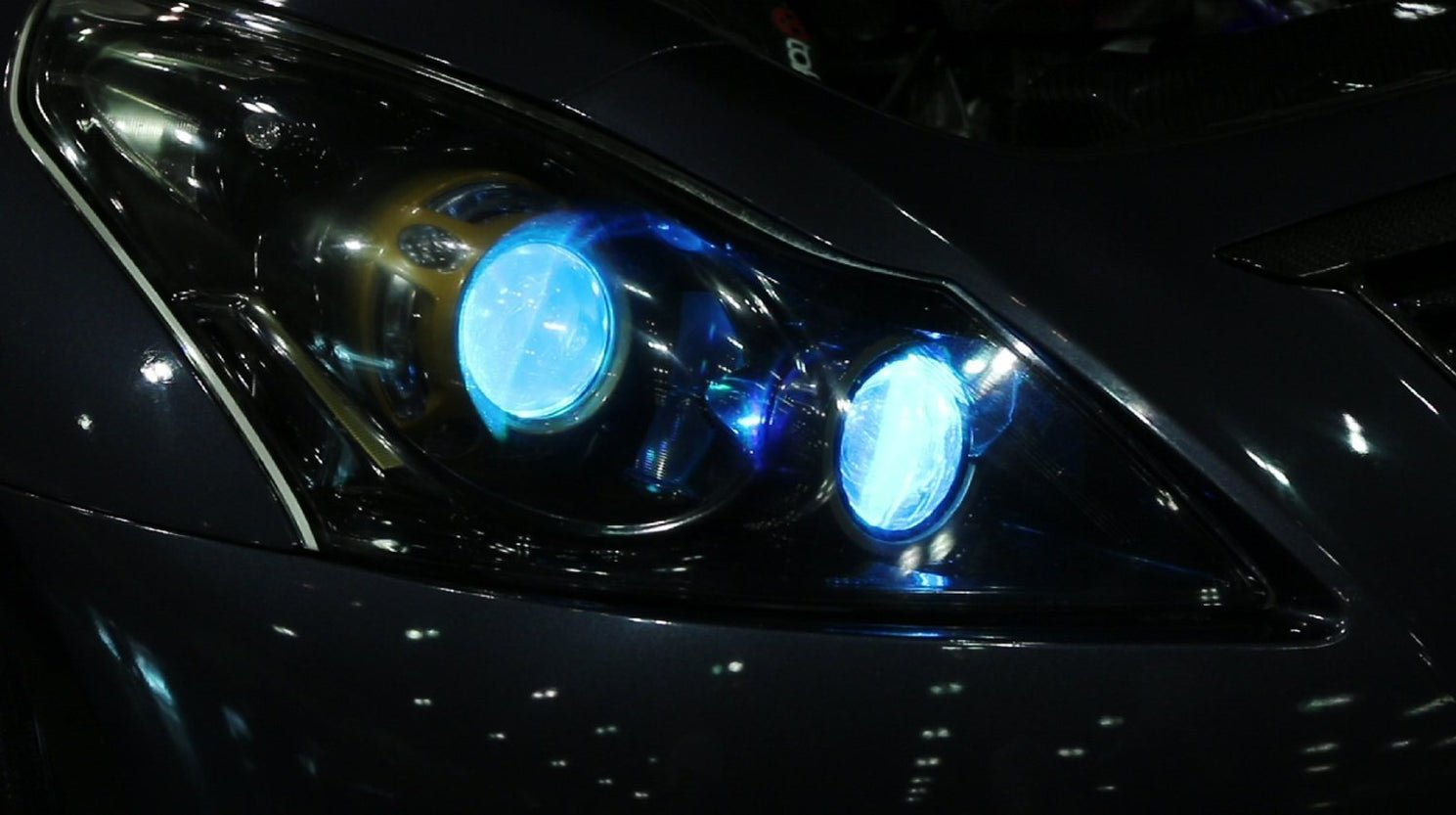 v2. Blue Demon Eyes LED Modules For Car Bike Headlights Projector Retr ...