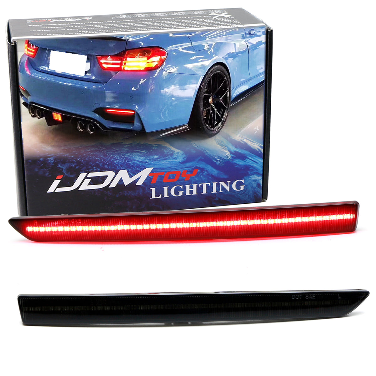 Smoked Lens 40-LED Rear Bumper Reflector Light Trims For BMW F80 M3, F ...