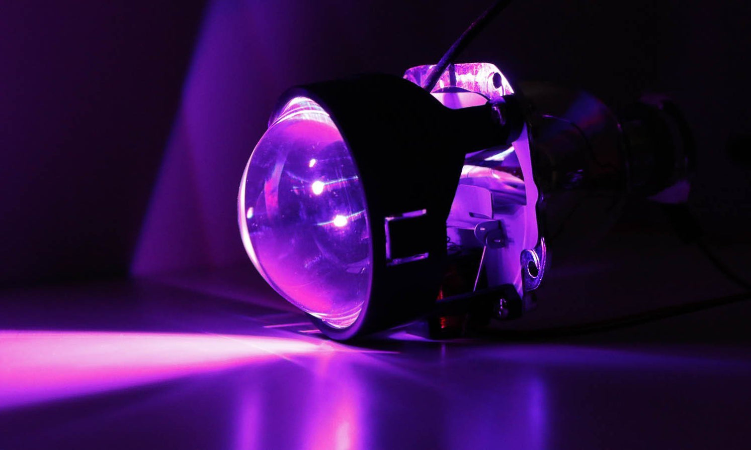 Mini 3.0" H1 Bi-Xenon HID Projector Lens + RGB LED Kit For Custom Head ...