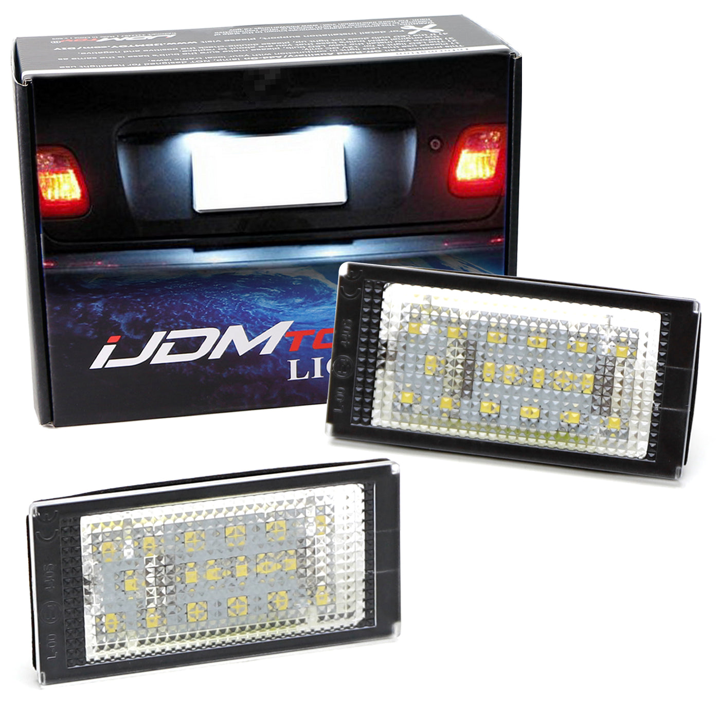 White 18-SMD LED License Plate Lamps For 98-03 BMW E46 Pre-LCI 325Ci 3 ...