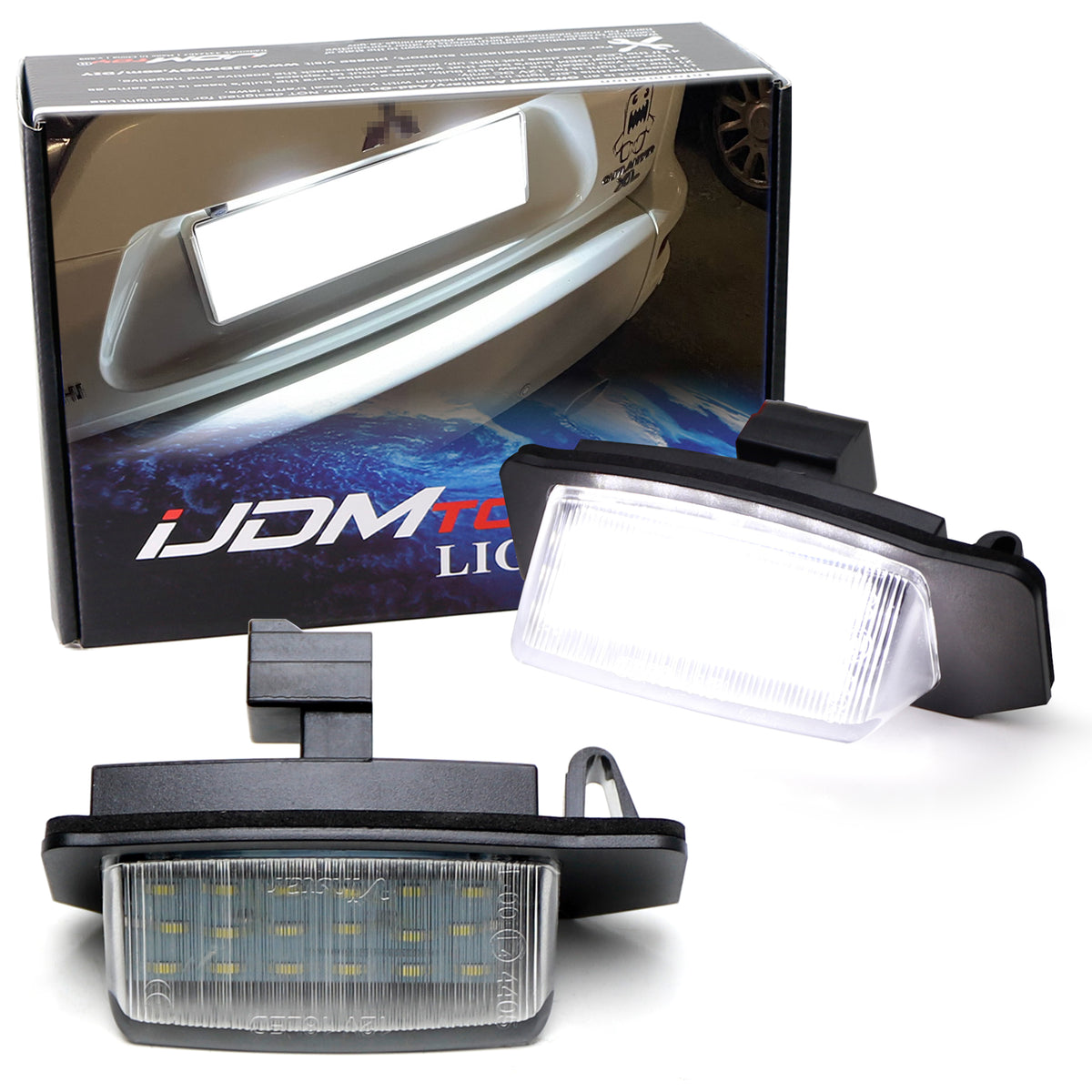 18-SMD White Full LED License Plate Light Kit For 2018+ Mitsubishi Ecl ...