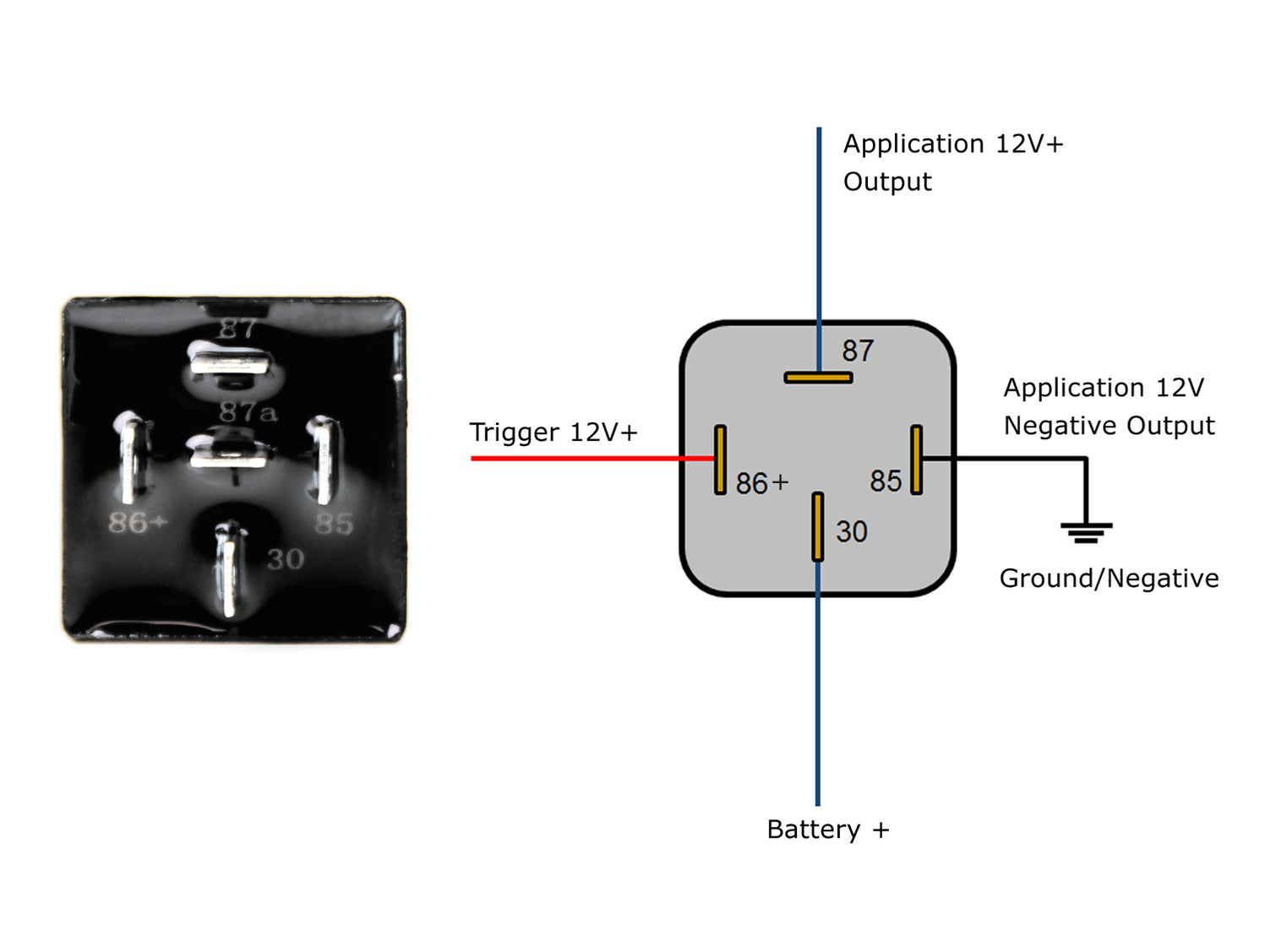 10-Second Time Delay Relay 5-Pin SPDT 12V 30A, Perfect For Automotive ...