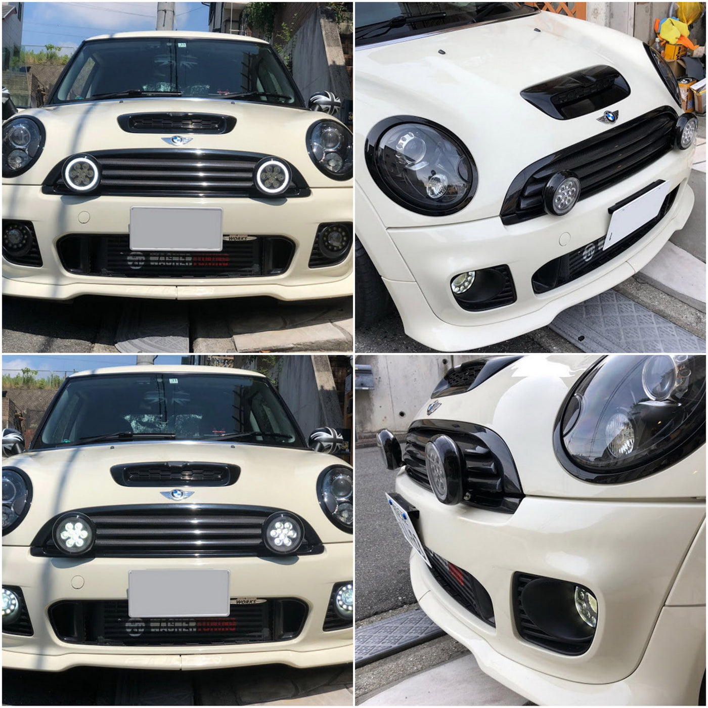 LED Rally Driving Lights Halo Ring Daytime Running Lamps For MINI Coop ...
