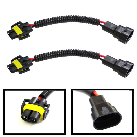 9006 to H11 Headlights Conversion Pigtail Connectors Wiring Harness (1 ...