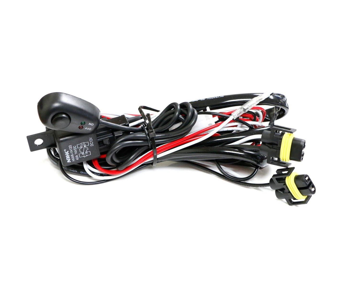 H11 H8 Relay Harness Wire Kit + LED ON/OFF Switch For Fog Lights HID W ...