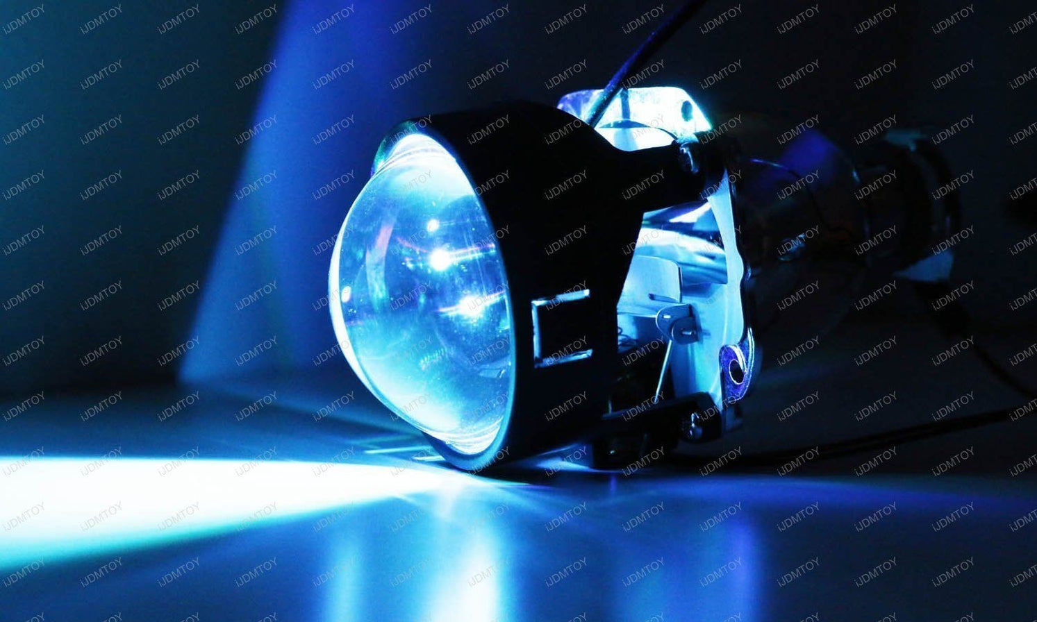 Mini 3.0" H1 Bi-Xenon HID Projector Lens + RGB LED Kit For Custom Head ...