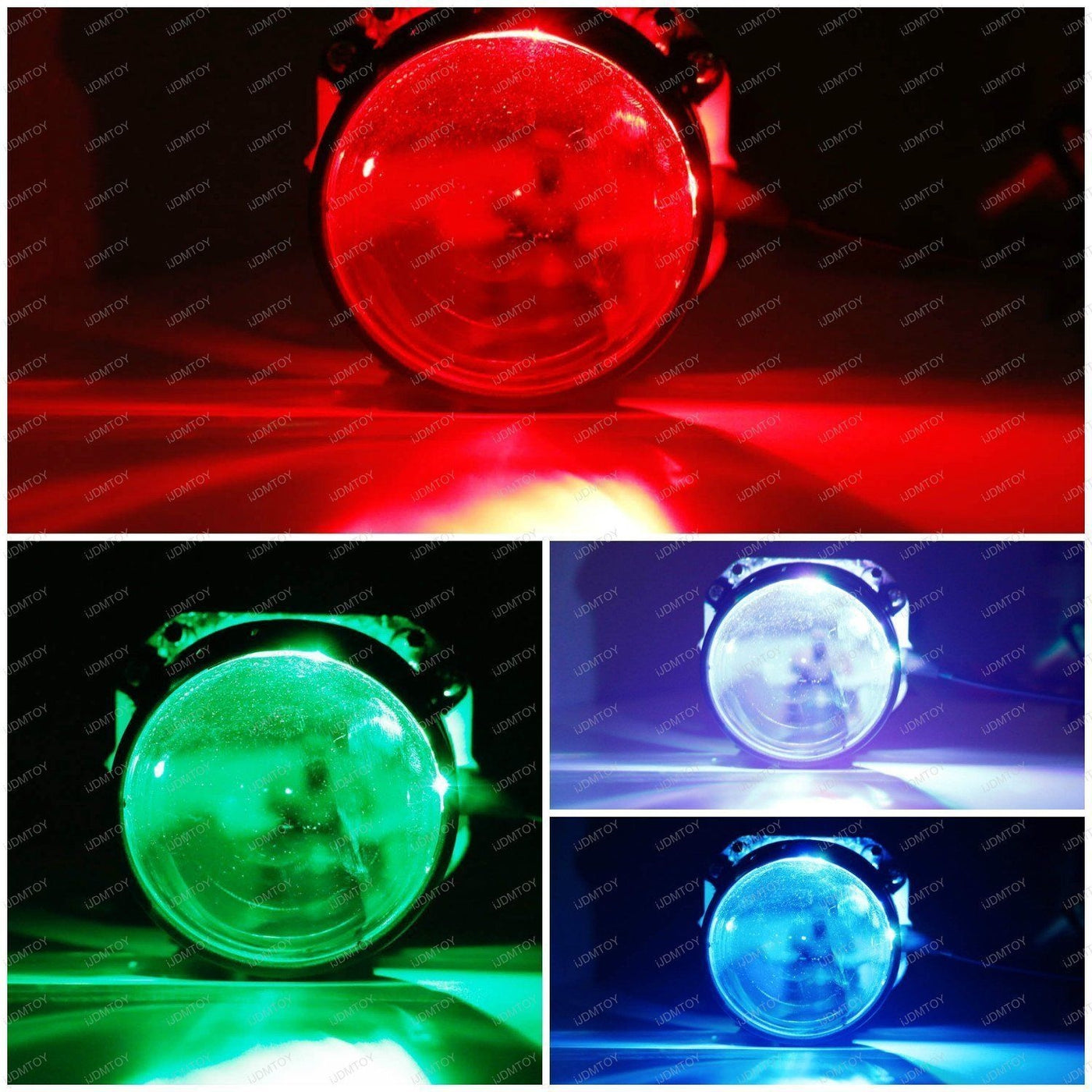 Mini 3.0" H1 Bi-Xenon HID Projector Lens + RGB LED Kit For Custom Head ...