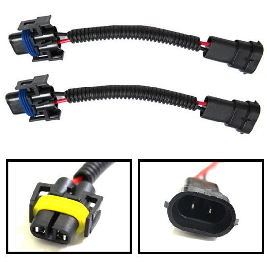 H11 H8 H9 Extension Wiring Harness Sockets Wire For Headlights or Fog ...