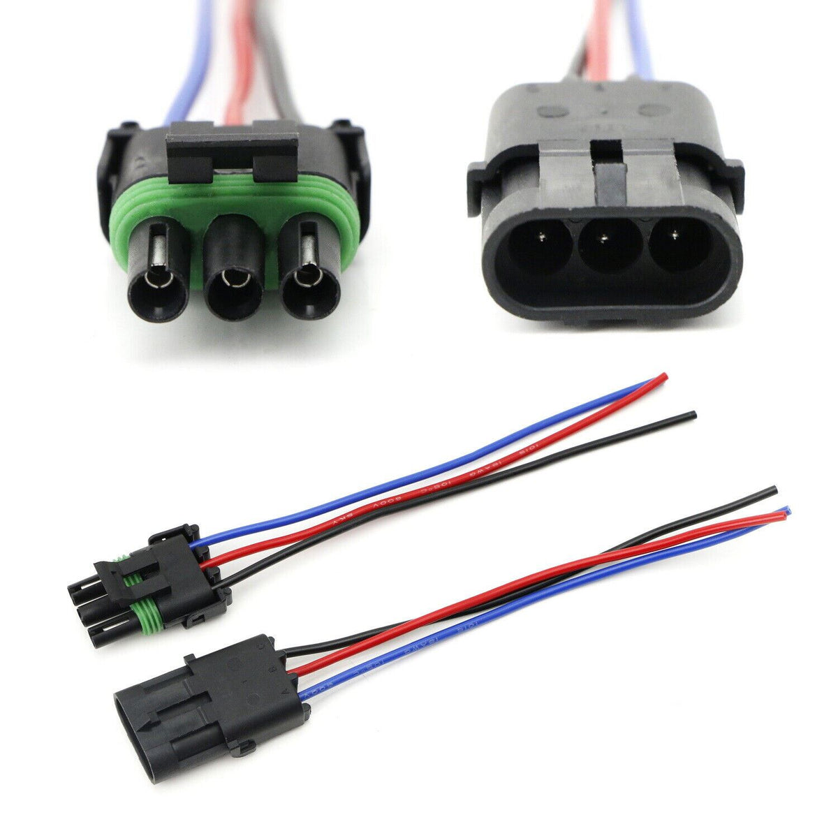 Male/male Triple Cavity Shroud 3-Pin3 Bar GM Map Sensor Connector Plug ...