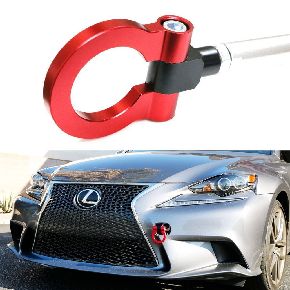 Red Anodized Aluminum Track Racing Style Tow Hook Ring For Lexus IS CT ...