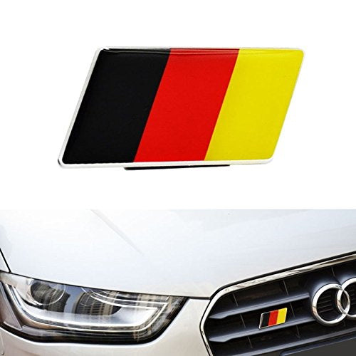 (1) Germany Flag Car Grille Emblem Badge Fit For Audi Volkswagen Porsc ...