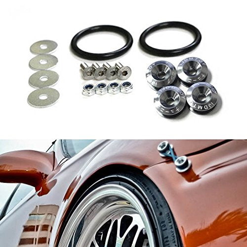 Gun Metal JDM Quick Release Fasteners For Car Bumpers Trunk Fender Hat ...