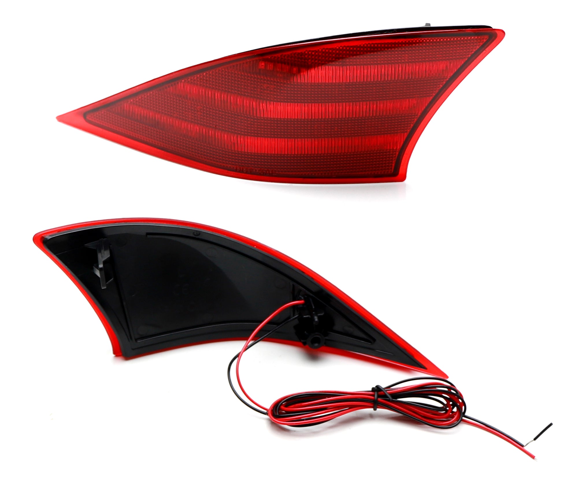 OE-Red Lens Red LED Rear Bumper Reflector Lights For Lexus 14-20 IS250 ...