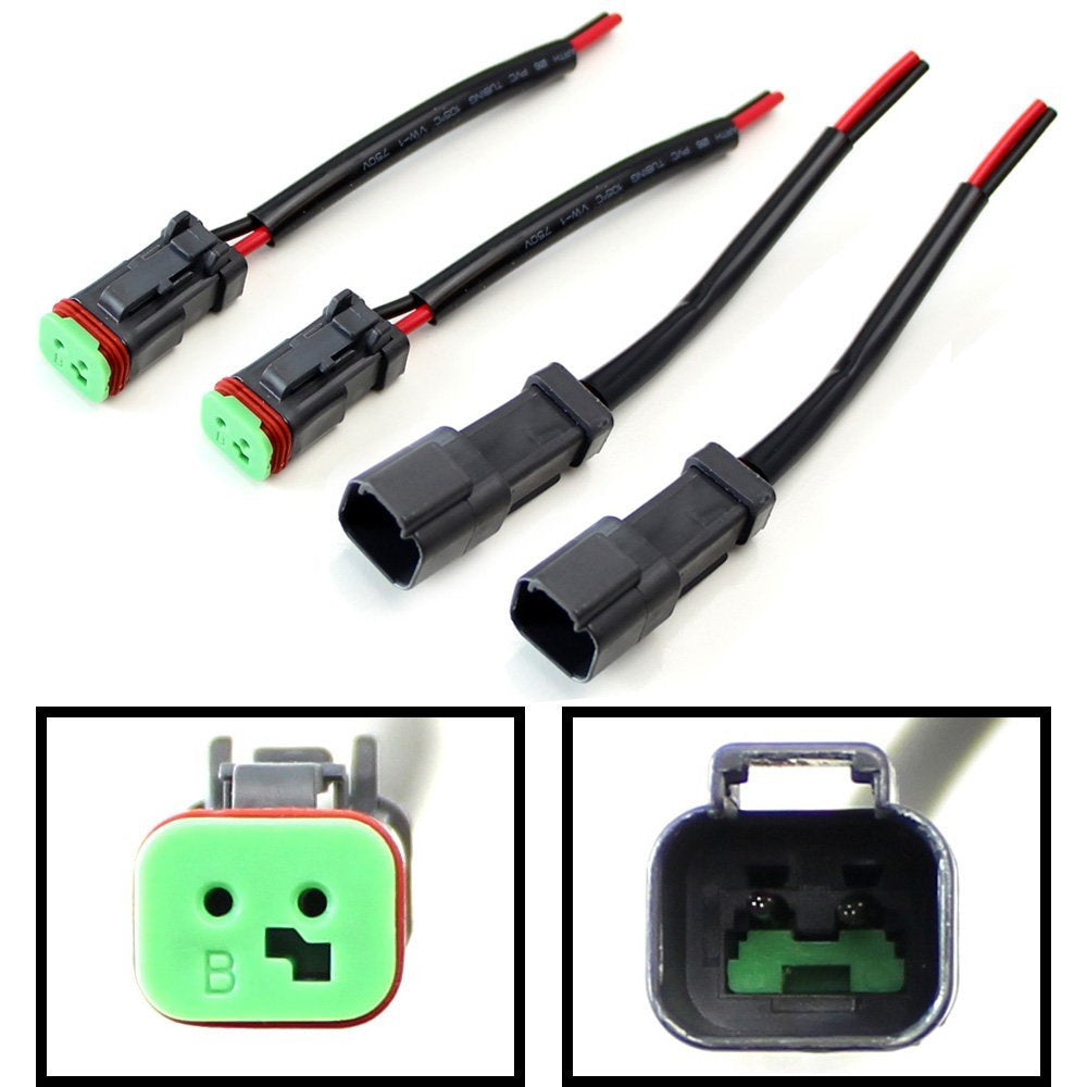 Heavy Duty Deutsch DT DTP Male/Female Adapters Connectors Pigtails For ...