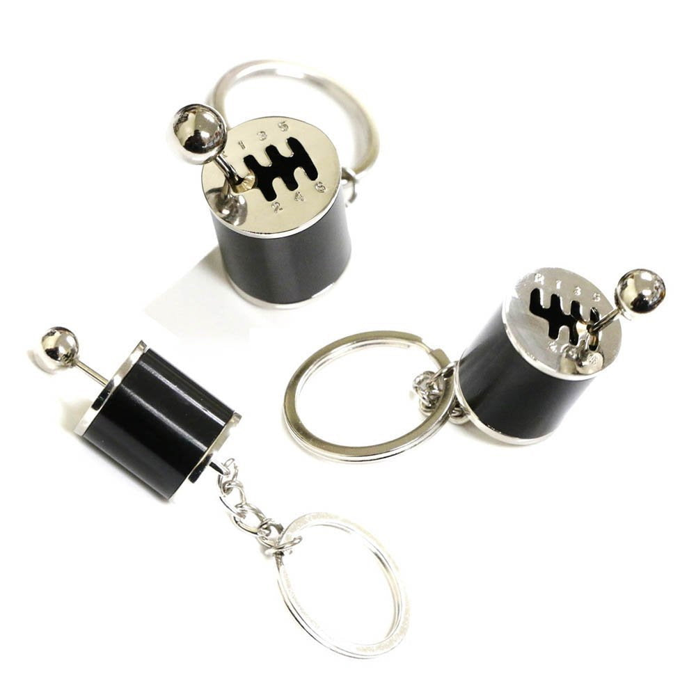 (1) Chrome Finish Gear Box Shifter Key Chain Fob Ring Keychain For Car ...