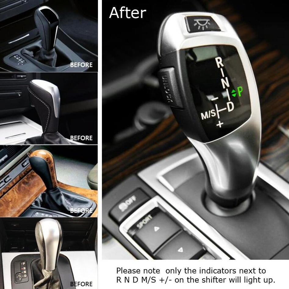 F30 Style LED Illuminated ShiftKnob Selector Upgrade For BMW E39 5 Ser ...