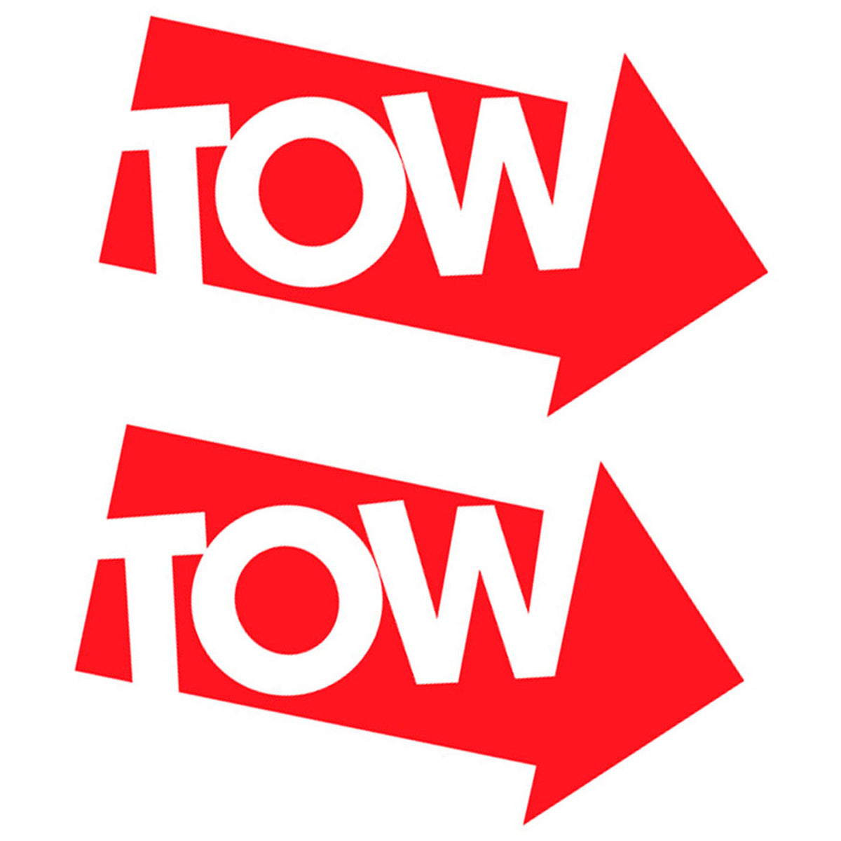 2 Red Tow Arrow Pointer Stickers Die Cut Vinyl Decals For Car Tow Hook ...