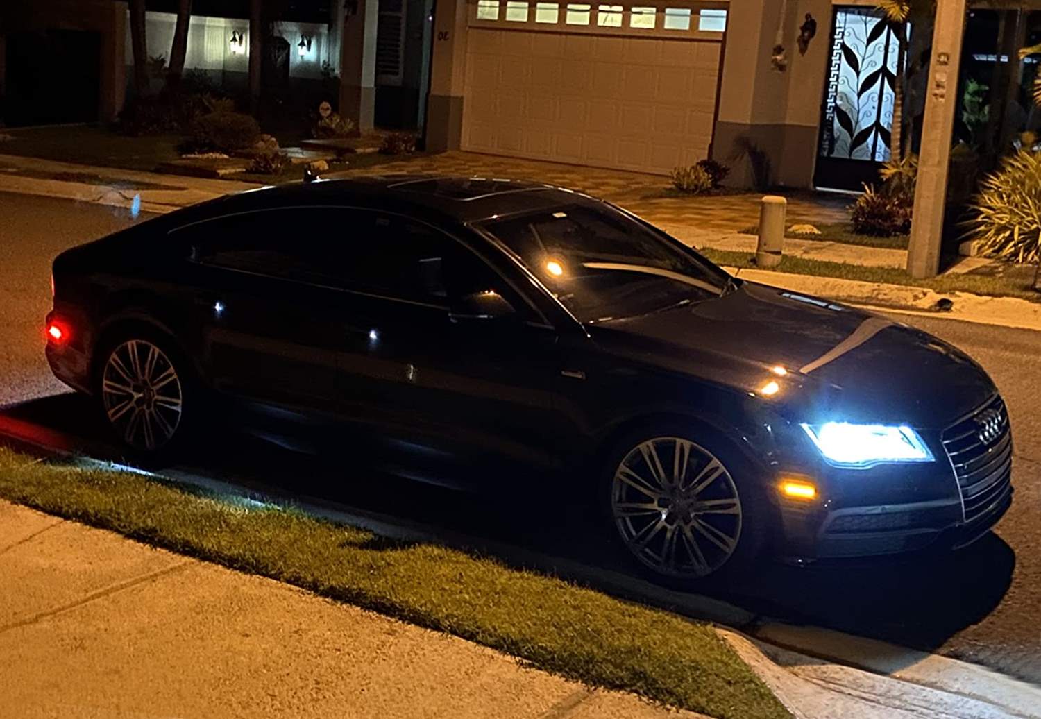 Amber/Red Full LED Side Marker Lights For 12-18 Audi A7 S7 RS7 ...