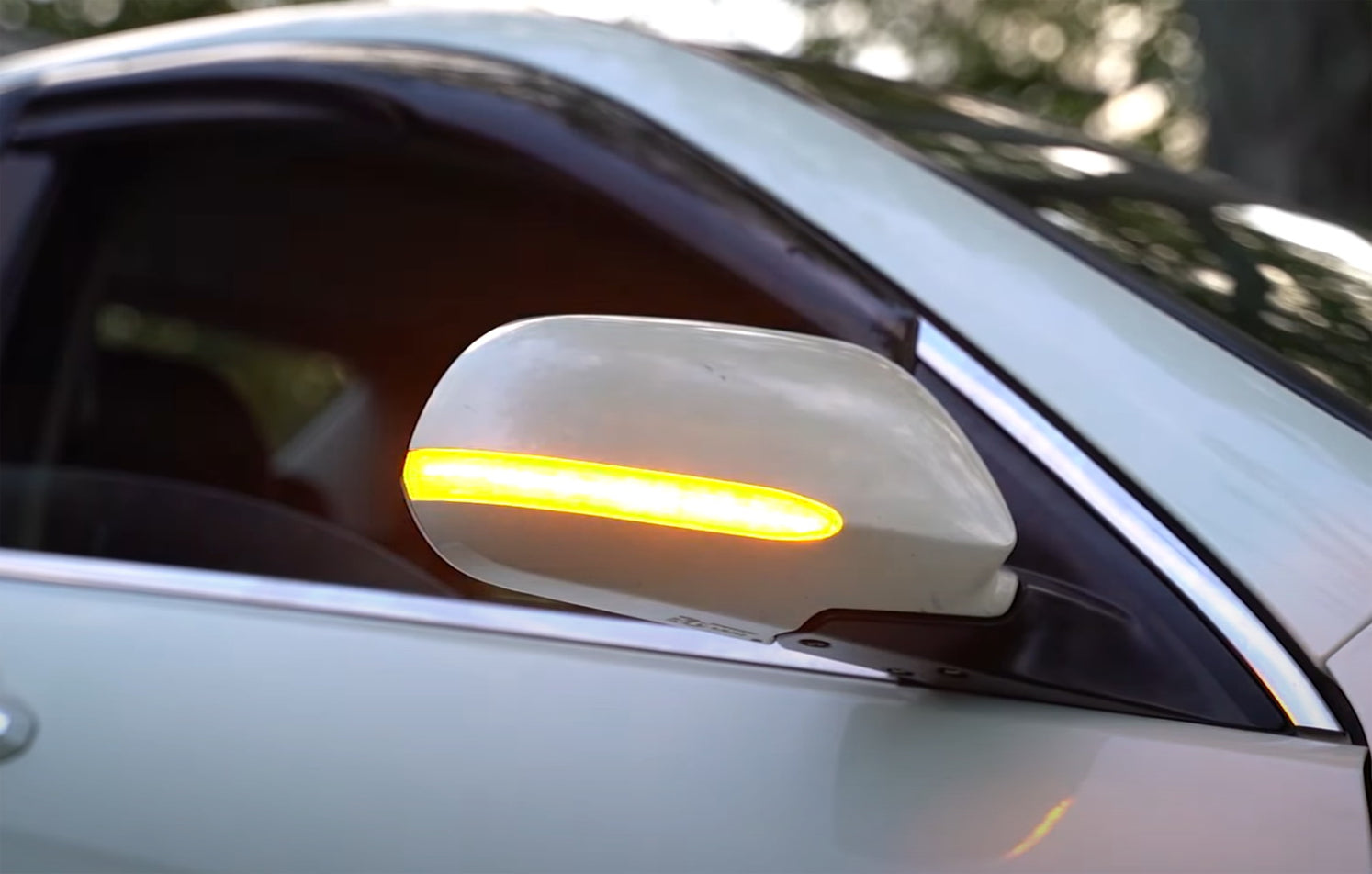 Clear Lens Full LED Strip Sequential Blink Side Mirror Lamps For 05-13 — iJDMTOY.com