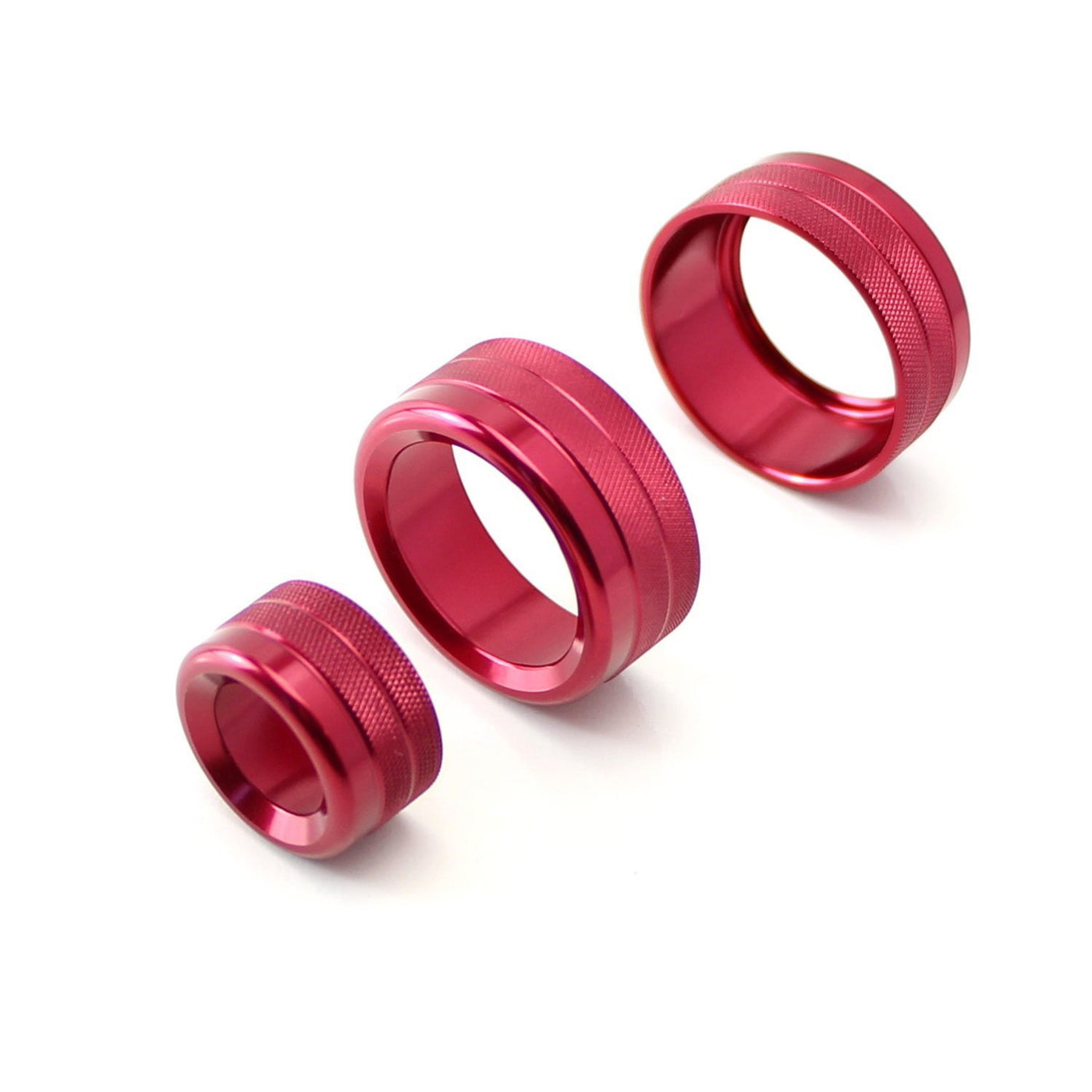 Red AC Climate Control Radio Volume Knob Ring Covers For BMW 1 2 3 3GT ...