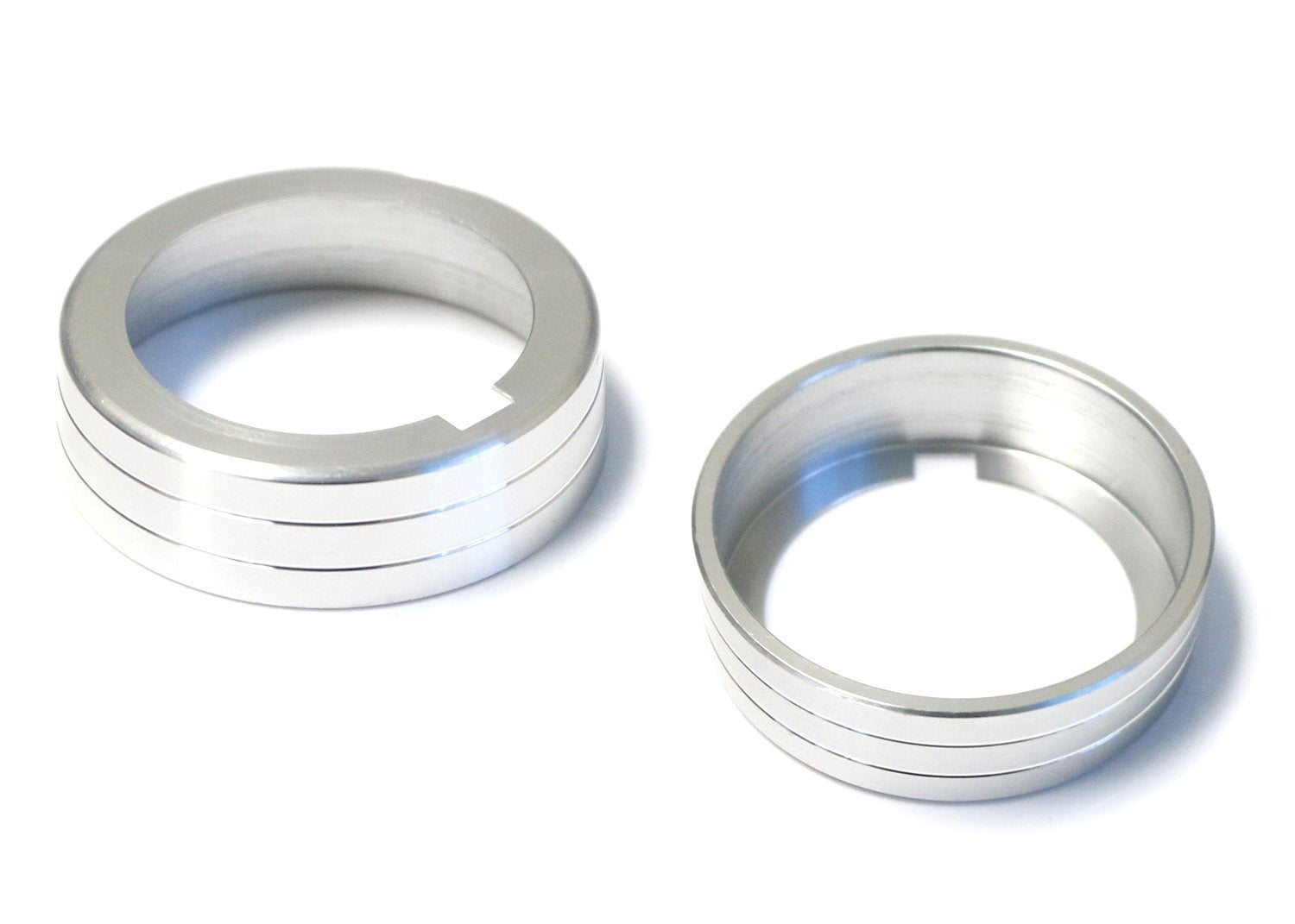 Silver Anodized Aluminum AC Climate Control Ring Knob Covers For VW MK ...