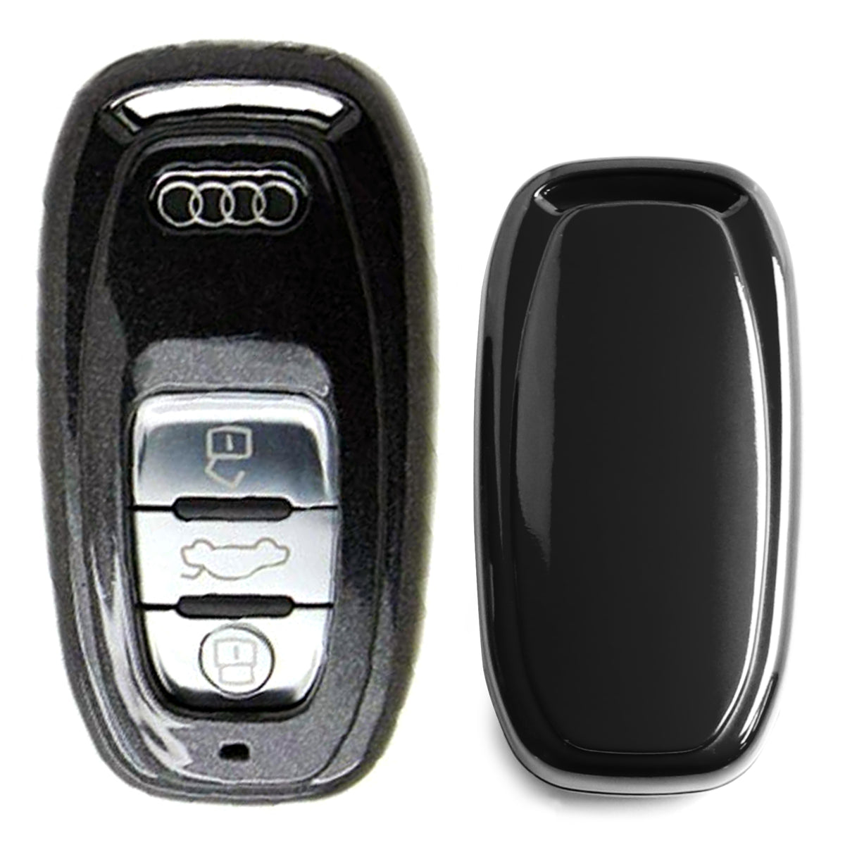 Exact Fit Gloss Black Remote Smart Key Fob Shell For Audi A3 A4 A5 A6 ...