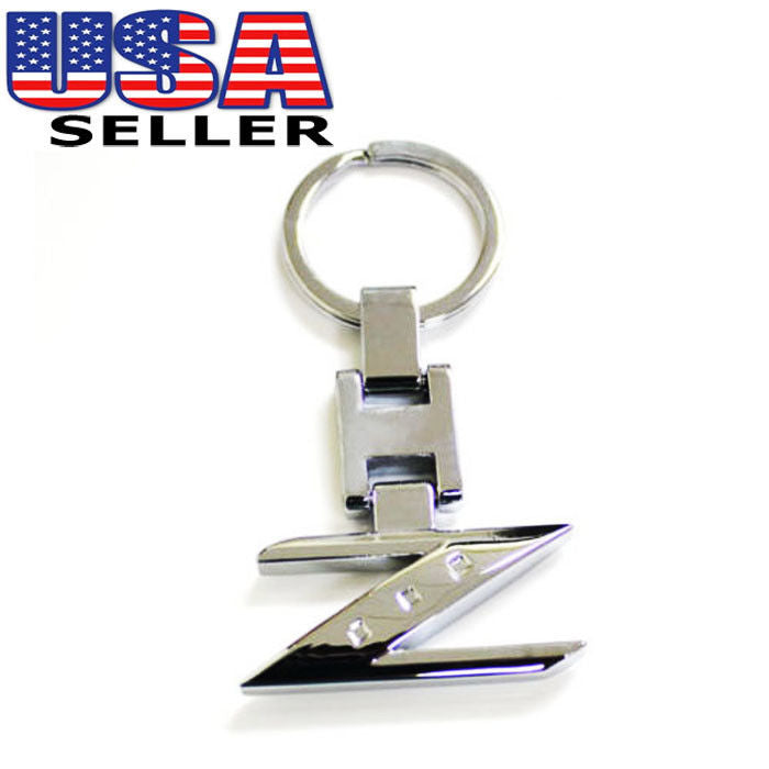 Chrome Finishing Letter Z Key Chain Ring For Nissan 280ZX 300ZX 350Z 3 ...