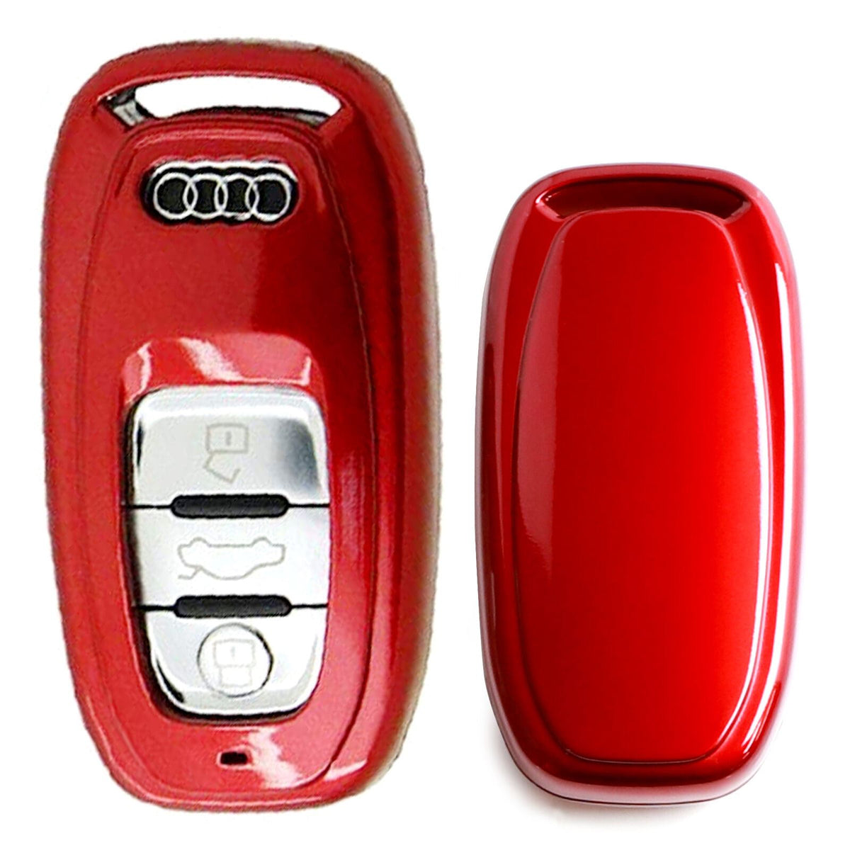Exact Fit Gloss Red Remote Smart Key Fob Shell For Audi A1 A3 A4 A5 A6 ...