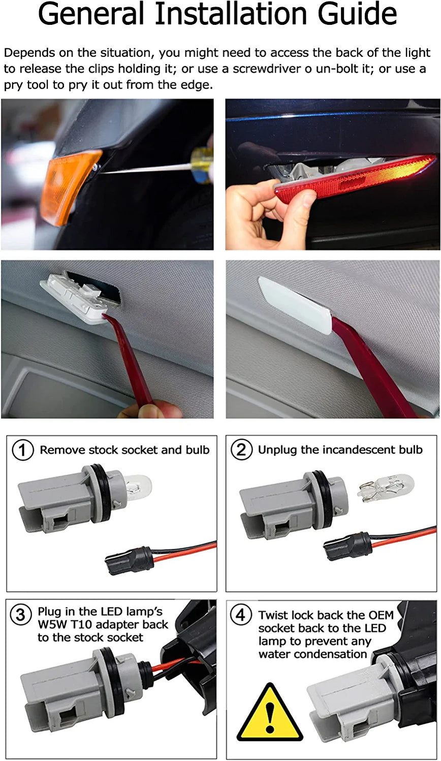 JDM Smoke Amber Full LED Strip Front Side Marker For Nissan Silvia S14 ...