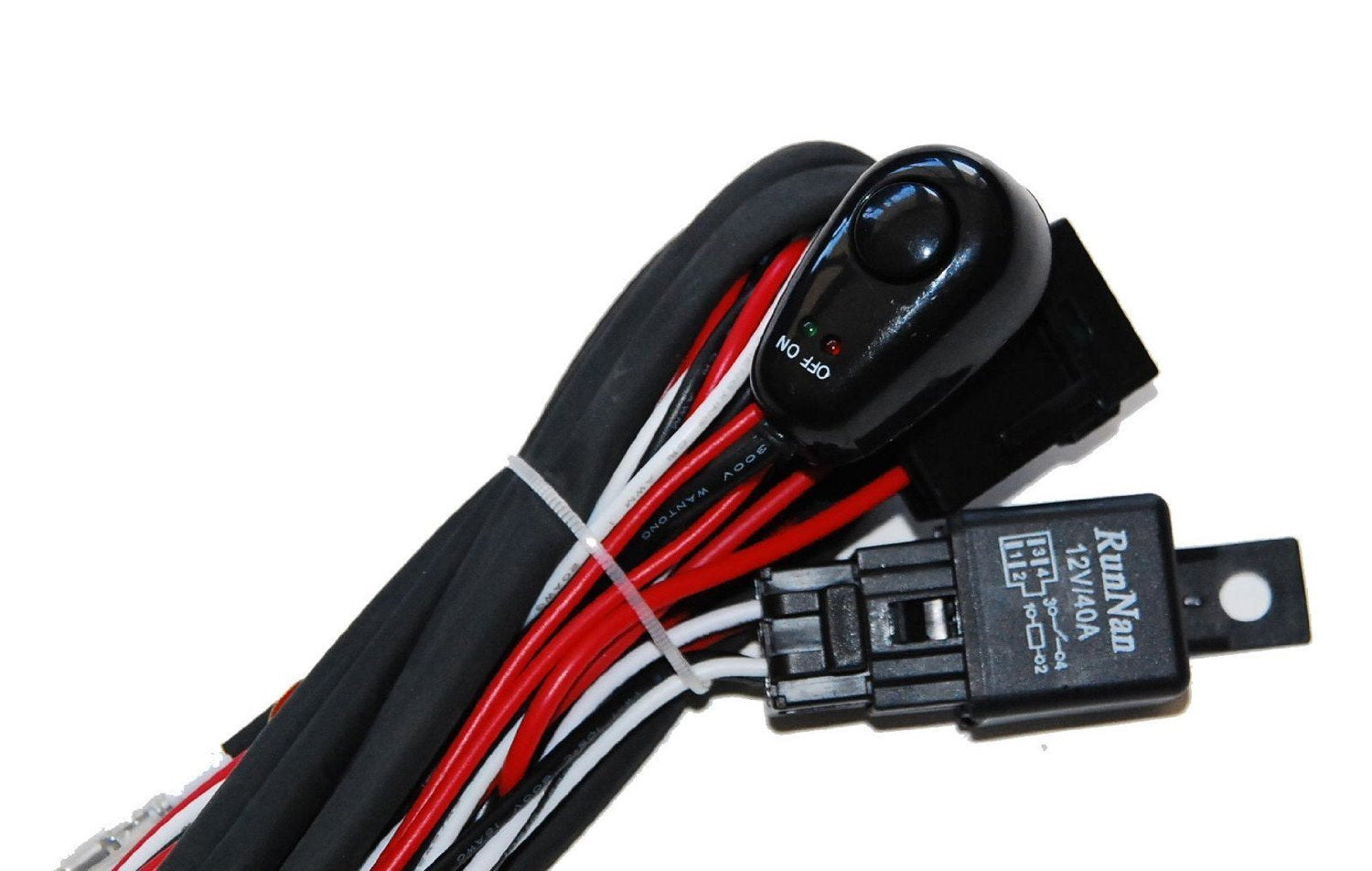 Universal Relay Harness Wire Kit + LED ON/OFF Switch For Fog Lights HI ...