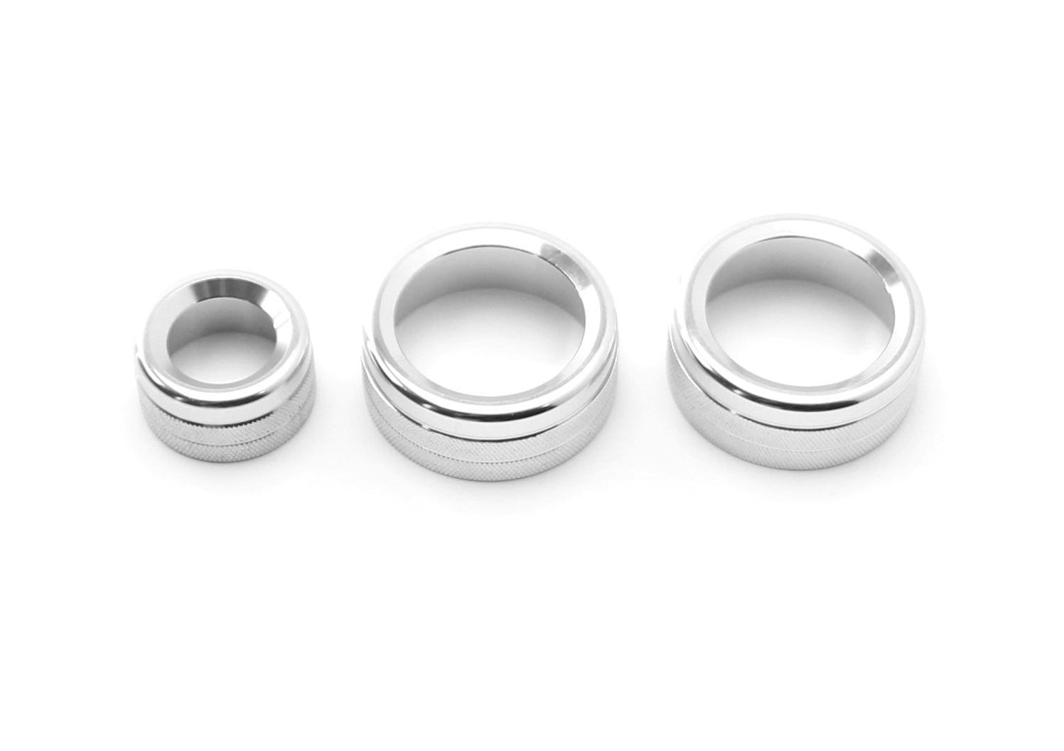 Silver AC Climate Control Radio Volume Knob Ring Covers For BMW 1 2 3 ...