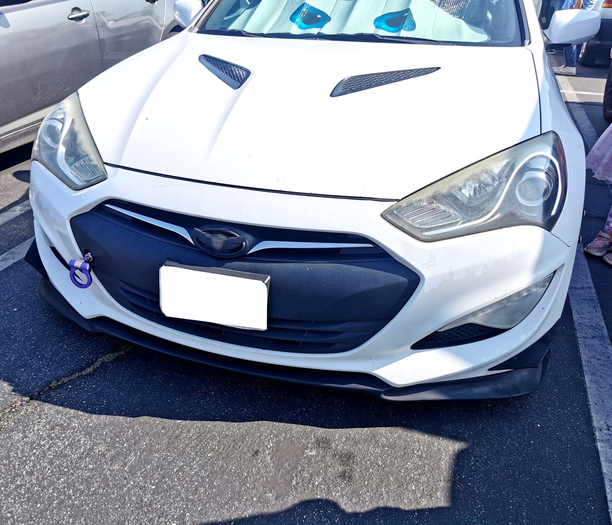 Blue Track Racing Style Aluminum Tow Hook Ring For 10-16 Hyundai Genes ...