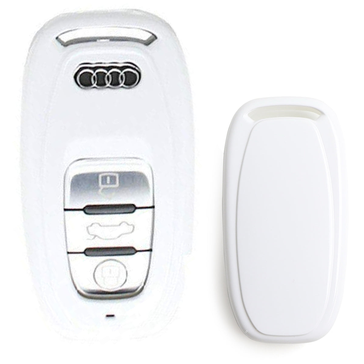 Exact Fit Gloss White Remote Smart Key Fob Shell For Audi A3 A4 A5 A6 ...
