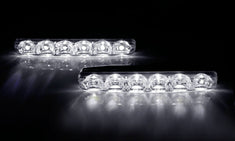 6000K White 6-LED Universal Fit LED Daytime Running Light Kit — iJDMTOY.com