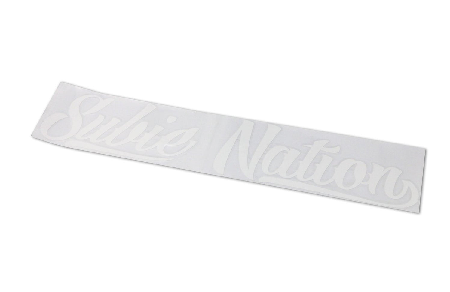 JDM 16x3" White Subie Nation Front & Rear Windshield Banner Vinyl Deca ...