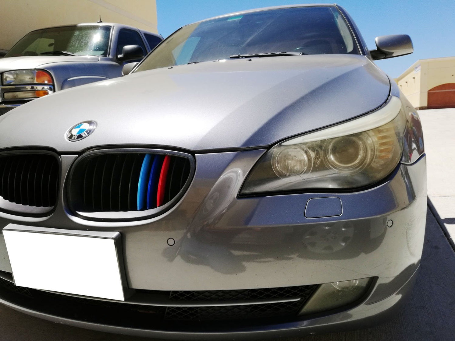 ///M-Sport 3-Color Grille Insert Trims For BMW E60 5 Series Center Kid ...