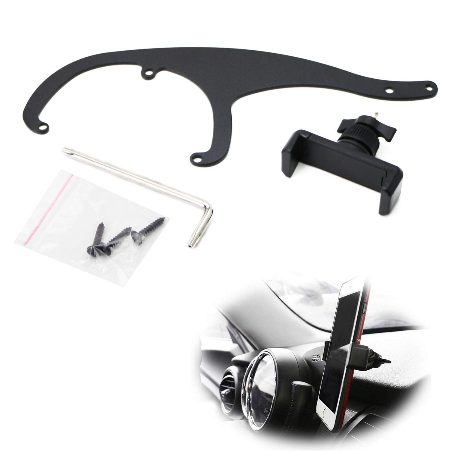 Behind Tachometer Bolt-On Mount Cell Phone GPS Holder For MINI Cooper ...