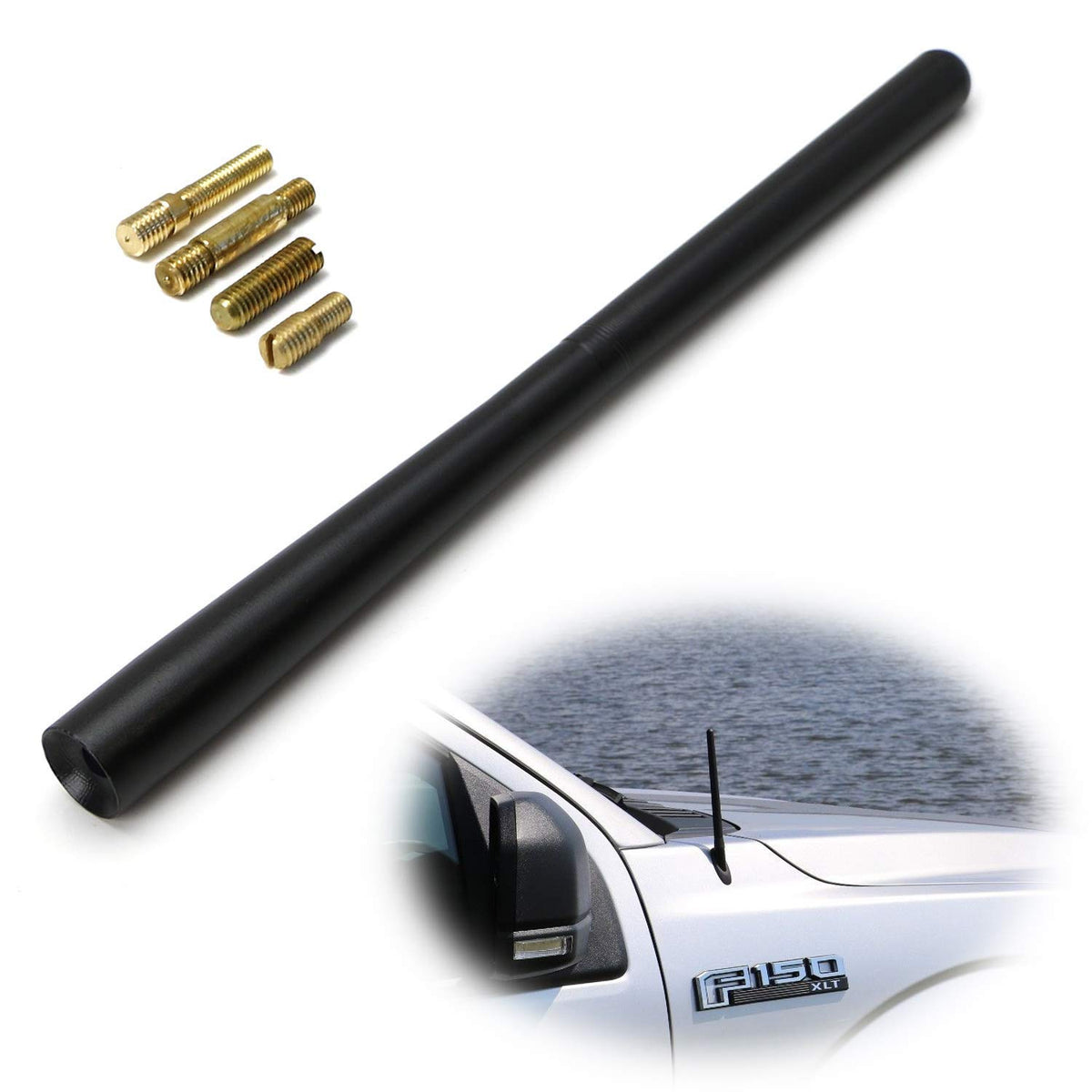 7-Inch Universal Short Radio Antenna Topper For Truck SUV, Matte Black ...